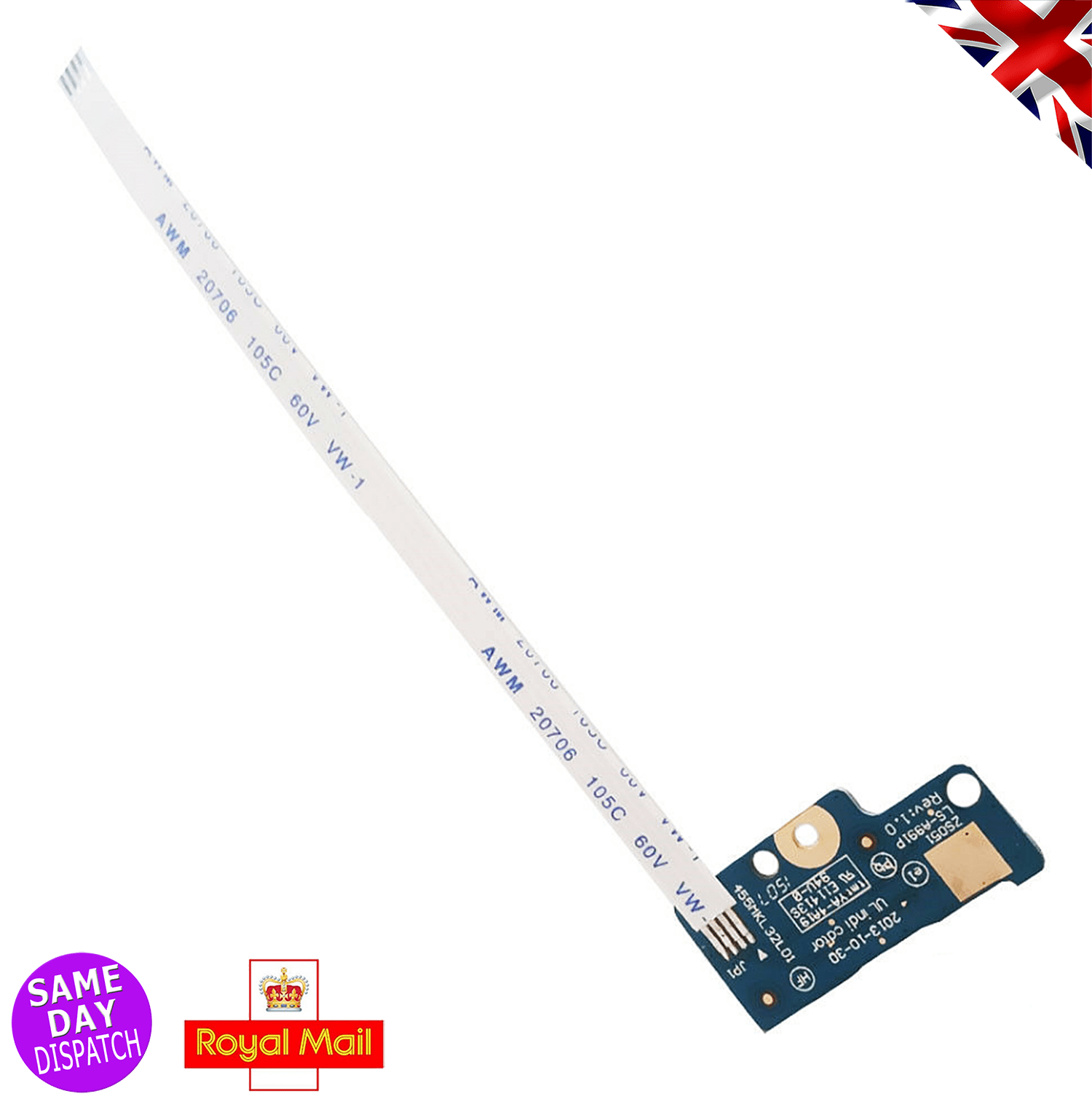 New Power Button Board and Ribbon for HP | Purple Computer