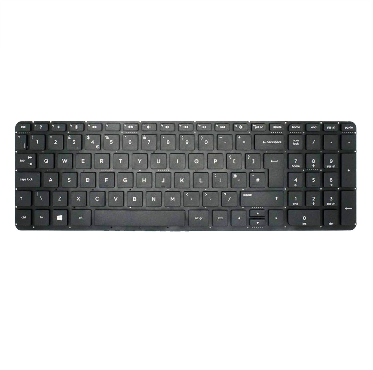 Black UK QWERTY Keyboard for HP Pavilion | Purple Computer